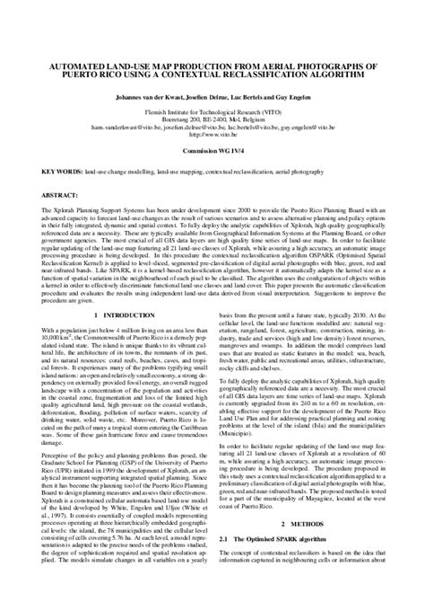 Pdf Automated Land Use Map Production From Aerial Photographs Of