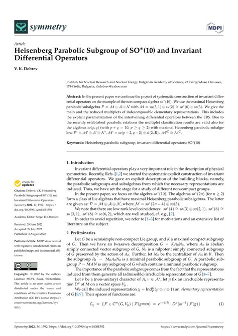 Pdf Heisenberg Parabolic Subgroup Of So∗ 10 And Invariant Differential Operators