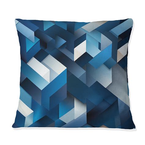 Design Art Minimalist White And Blue Polygons Geometric Ii Geometric