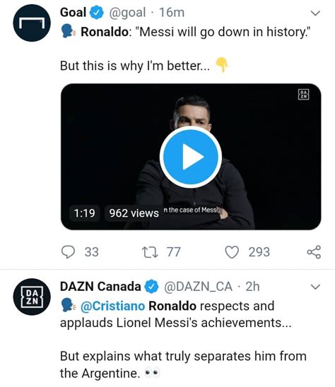 Ronaldo Reveals Why He S Better Than Messi Fans React Photos Sports Nigeria