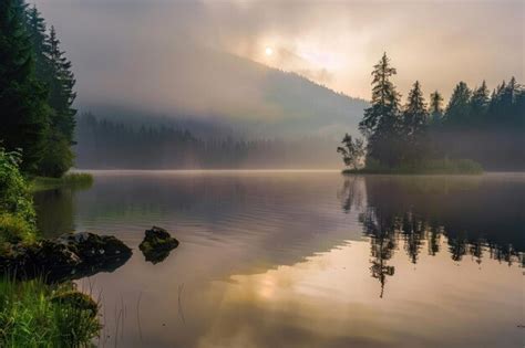 Premium Photo A Peaceful Scene Capturing The Tranquility And Beauty Of Natures Settings