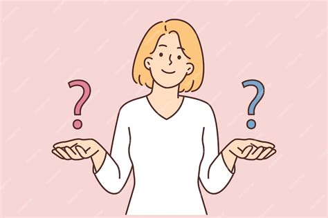 Premium Vector Confused Woman Think Of Problem Solution