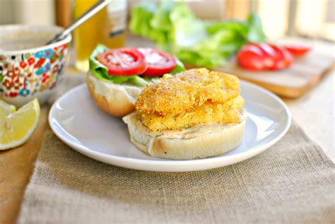 Cornmeal Crusted Fish Sandwiches With Old Bay Tartar Sauce Simply Scratch