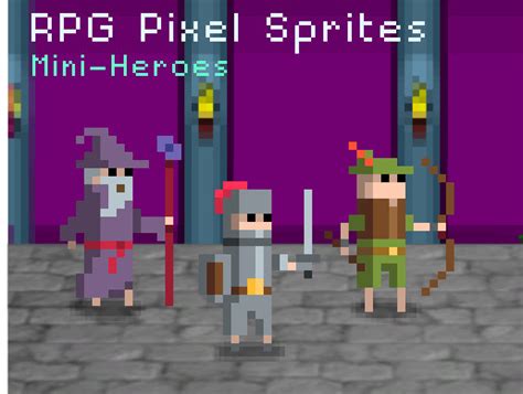 Rpg Pixel Sprites Mini Heroes 2d Characters Unity Asset Store