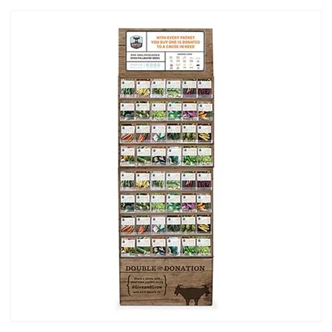 Custom 48 Pockets Cardboard Seed Display Racks Holidaypac