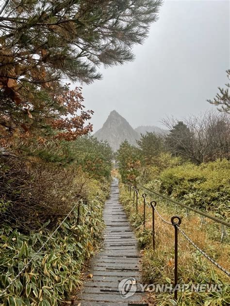 한라산 삼각봉 가는 길 연합뉴스