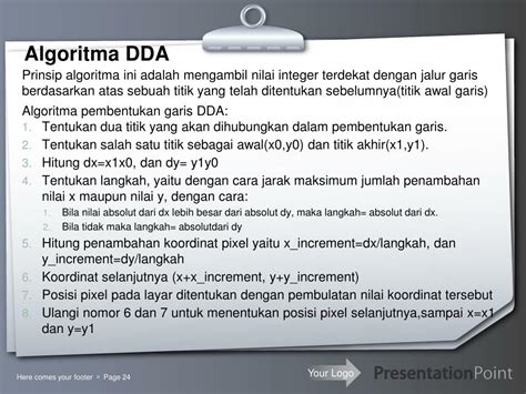 Ppt Dasar Teori Dan Algoritma Grafika Komputer Powerpoint Presentation Id 5622104