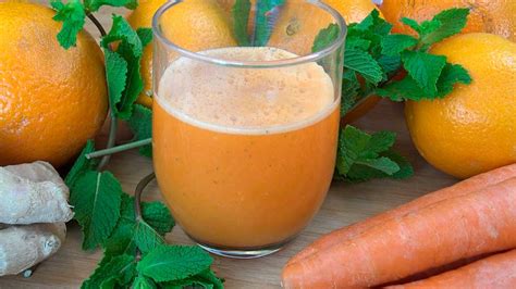 Zumo O Jugo De Zanahoria Y Naranja Zumo Natural Sanísimo