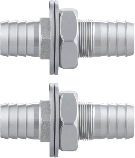 Enochs Land 12 Hose Barb Thru Bulk Bulkhead Fitting304 Stainless