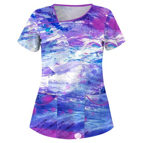 Nurse Uniform Women Floral Pattern Uniforme De Enf Vicedeal