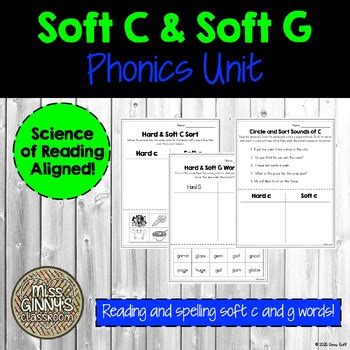 Hard And Soft C And G Phonics Unit Science Of Reading TPT