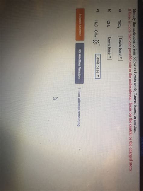 Solved Identify The Molecules Or Ions Below As Lewis Acids