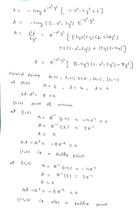 Find And Classify All The Extrema Of The Function Fx Y Exp X2 Y2 X2 Wizedu