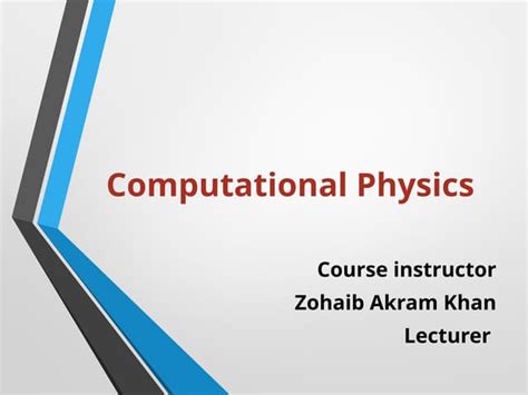 Lecture Computational Physicspptxphysics Bsc Ppt