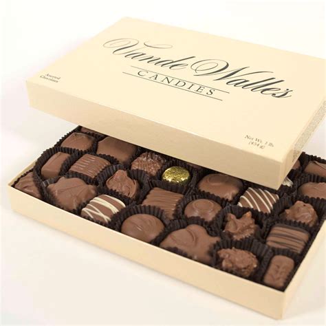 Assorted Milk And Dark Chocolates 2 Lb Box Boxed Chocolate Assortments Vande Walles Candies