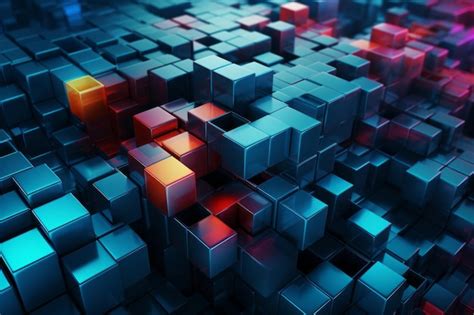 Premium Photo Abstract 3d Cubes Background