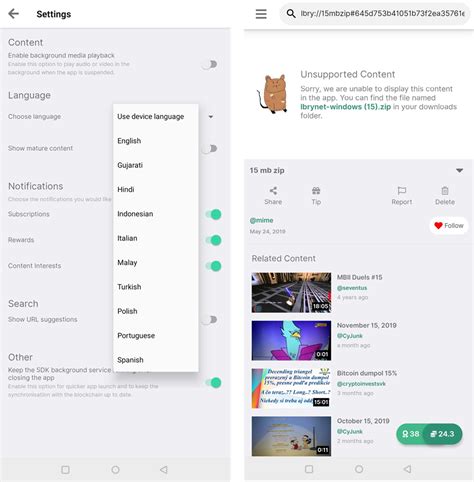 hello hola merhaba lbry eclipse for android brings internationalization and more