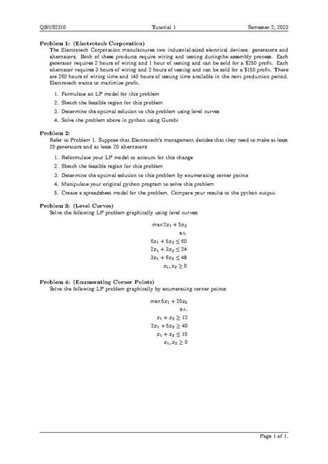 tutorial 1 questions qbus2310 week1 tut qbus2310 tutorial 1