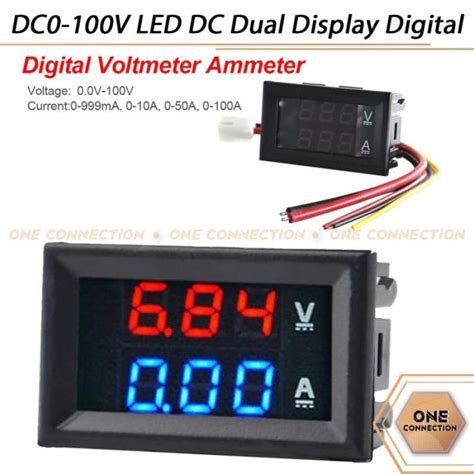 Promo DC0 100V LED DC Dual Display Digital Ampere Amps Current And Voltage Diskon 23 Di Seller
