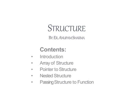 Structure In C Language PPTX