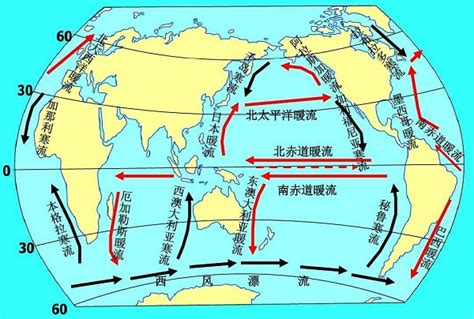 全球洋流分布图 百度知道