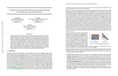 A Topology Aware Graph Coarsening Framework For Continual Graph