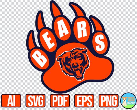 Chicago Bears Svg Nfl Football Sports Logo For Cricut Bears Etsy