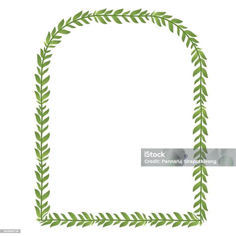 Pseudo Three Centered Arch Green Leaf Frame Architectural Window Door