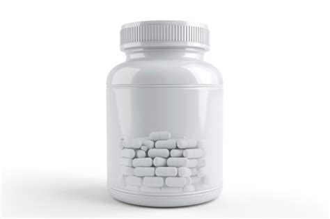 Medicamentos Médicos Blancos Comprimidos Cápsulas Botella De Plástico
