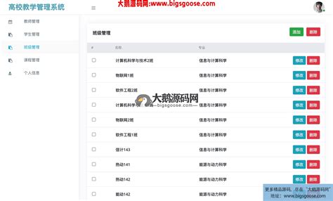 基于SSM的高校教学管理系统 大鹅源码网