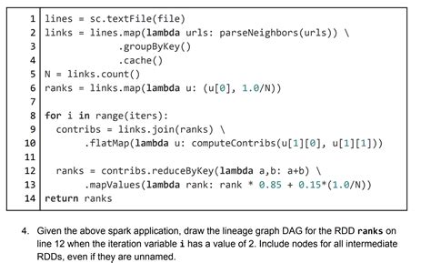 Solved Lines Sc⋅ Textfile File Links Lines ⋅map Lambda