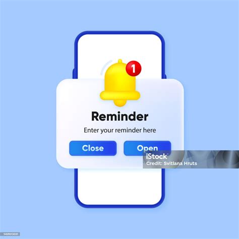3d 디자인의 알림 알림 페이지 사업 계획 이벤트 알림 및 시간표 알림 벨이 있는 경고 알림 중요한 알림 벡터 그림입니다 3차원 형태에 대한 스톡 벡터 아트 및 기타 이미지
