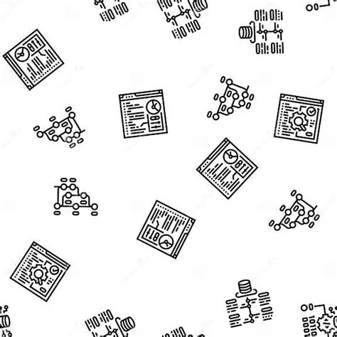 Software Engineer Computer Code Seamless Pattern Vector Stock