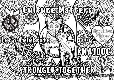 Naidoc Week Colouring Single Pdf Page Colouring Page By Mirree Conte The Official Website