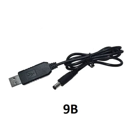 Кабель повышающий Usb 5v Dc To 9v для подключения Wi Fi роутера и др от повербанка Id