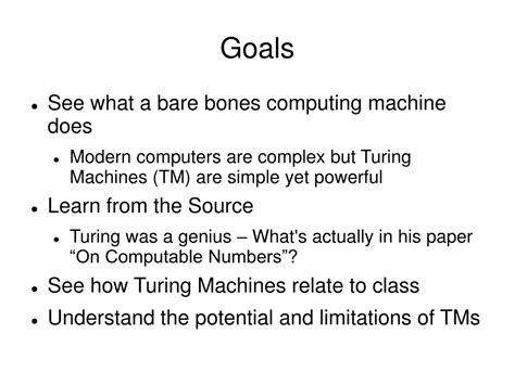 Ppt Turing Machines From On Computable Numbers” Powerpoint Presentation Id6360803