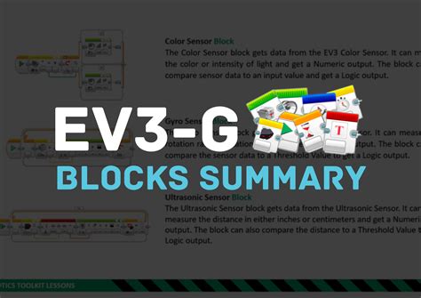 Ev3 G Blocks Summary