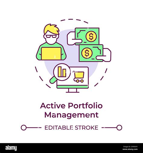 Active Portfolio Management Multi Color Concept Icon Stock Vector Image And Art Alamy