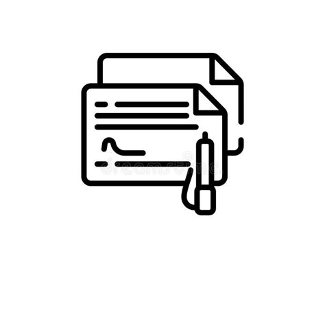 Outline Vector Icon Isolated Black Simple Line Element Illustration