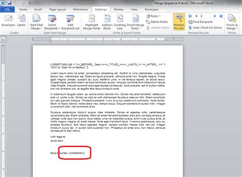 Word Delete Merge Sequence Rule Mail Merge Vba And Vbnet