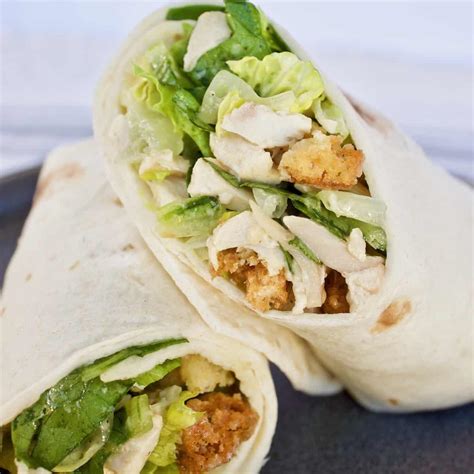 Quick Chicken Caesar Salad Wraps Yummy Noises