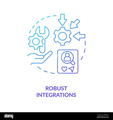 Robust Integrations Blue Gradient Concept Icon Stock Vector Image And Art