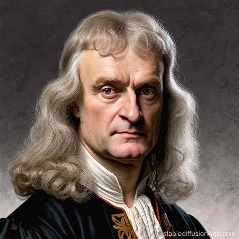 Isaac Newton Portrait Stable Diffusion Online