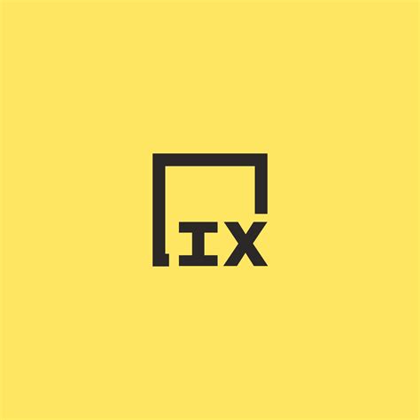 Ix Initial Monogram Logo With Square Style Design 14956716 Vector Art