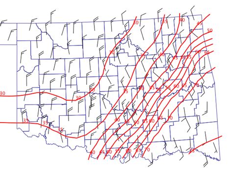 Oklahoma Mesonet Wind Wind Barbs Are Conventional In Knots And Download Scientific Diagram