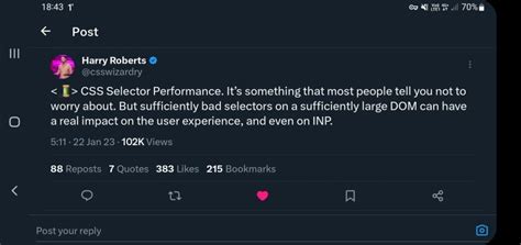 max nathaniel ho on linkedin a thread on css performance must read gubx49kc
