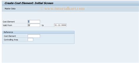 KA SAP Tcode Create Cost Element KA SAP Tcode Create Cost Element