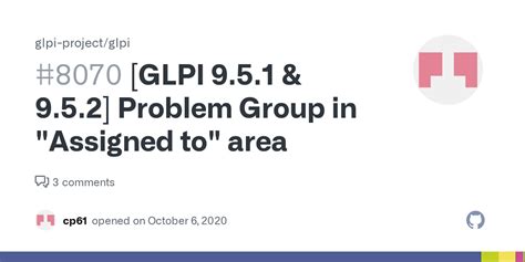 Glpi 951 And 952 Problem Group In Assigned To Area · Issue 8070