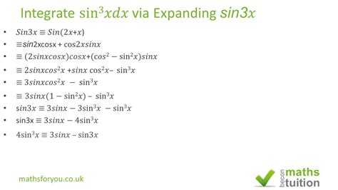 Integrate Sin3x Expand Sin3x Youtube