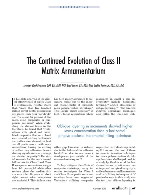 Class Ii Matrix Pdf Dental Composite Tooth